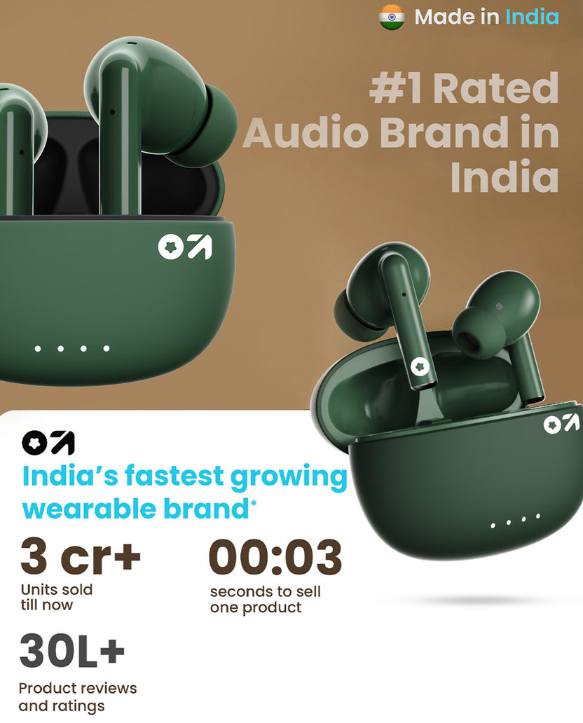 Shop GoBoult W20 Earbuds Online | 32 Hrs Playtime & 45ms Low Latency