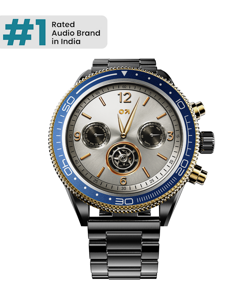 GoBoult SABER Metal Black Smartwatch | Premium AMOLED Watch