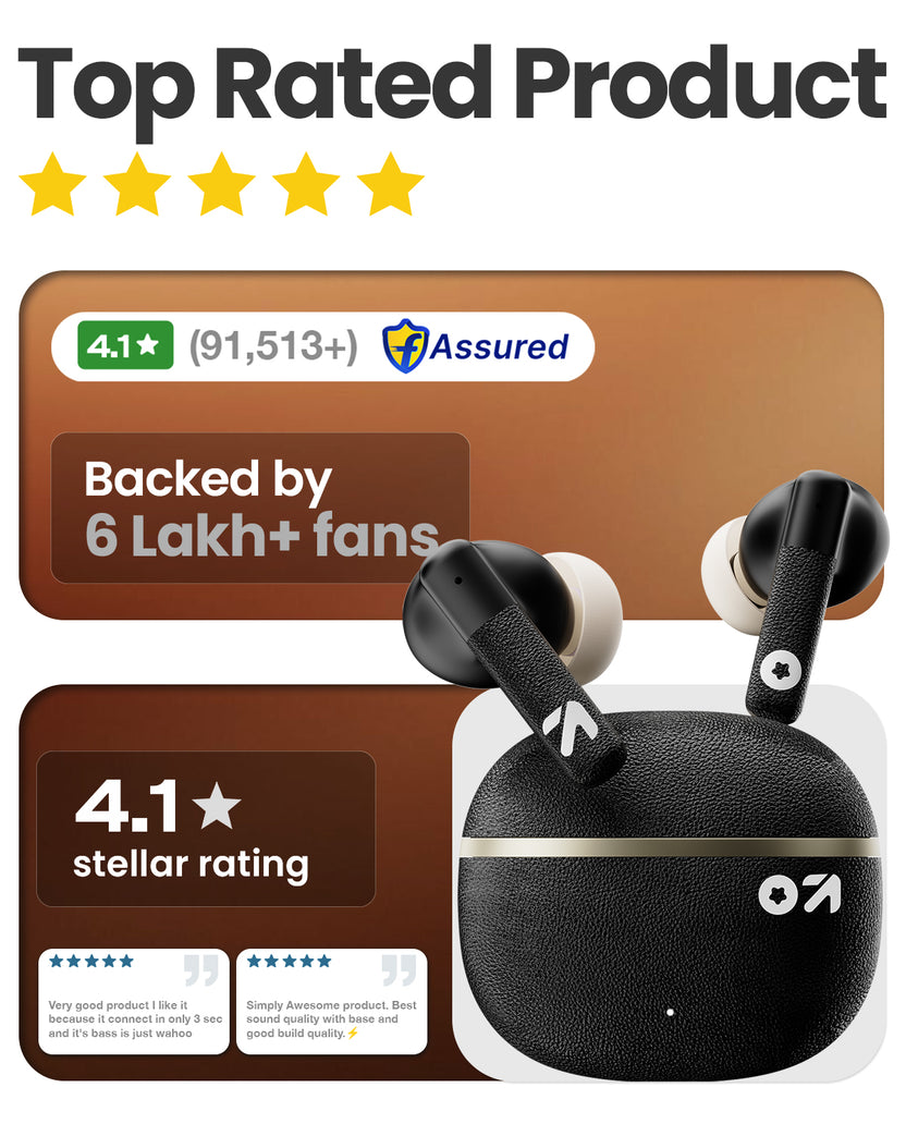 Buy GoBoult W45 Earbuds | 50H Playtime, BoomX Bass & IPX5 Rating
