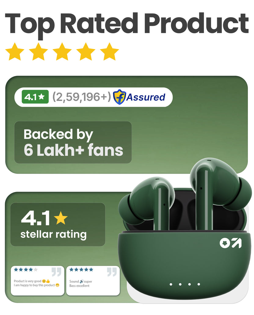 Shop GoBoult W20 Earbuds Online | 32 Hrs Playtime & 45ms Low Latency