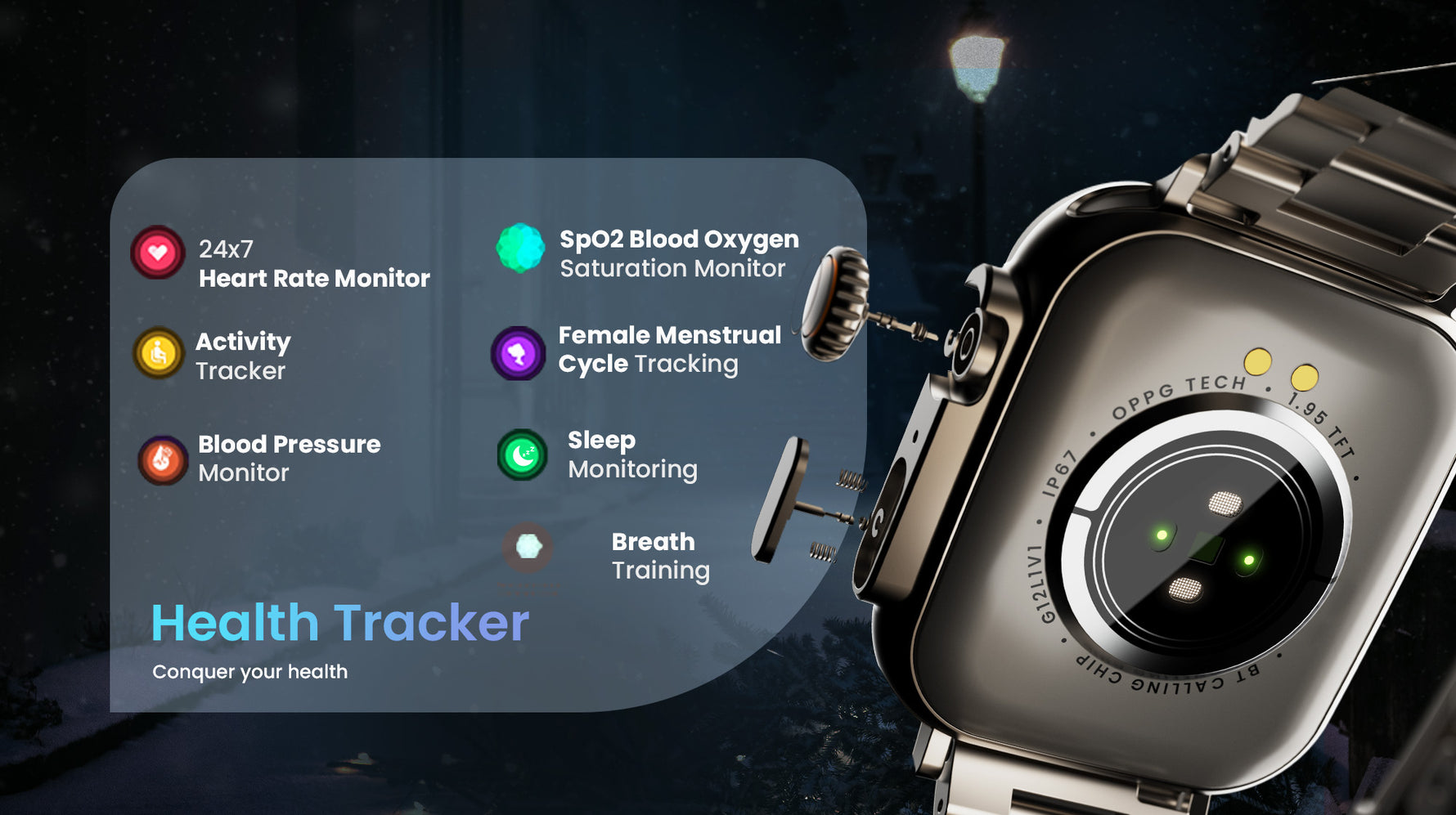 GoBoult Crown | Smartwatch with High Nits Display and Working Crown