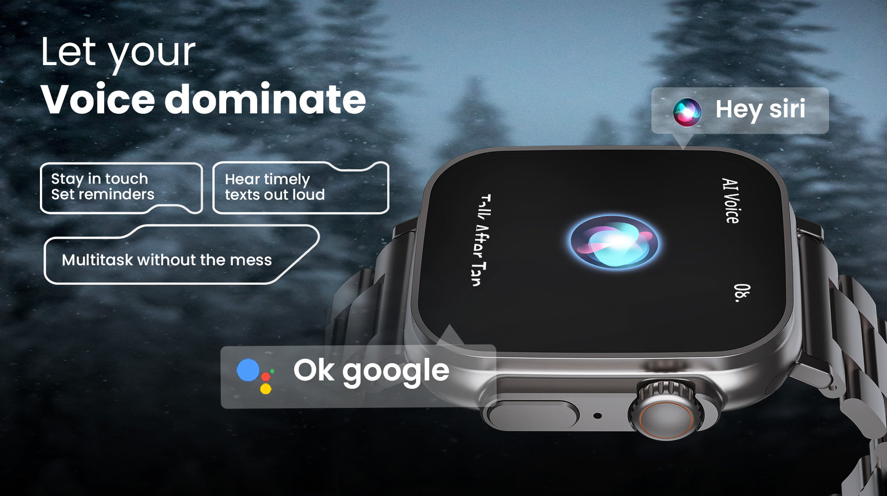 GoBoult Crown | Smartwatch with High Nits Display and Working Crown