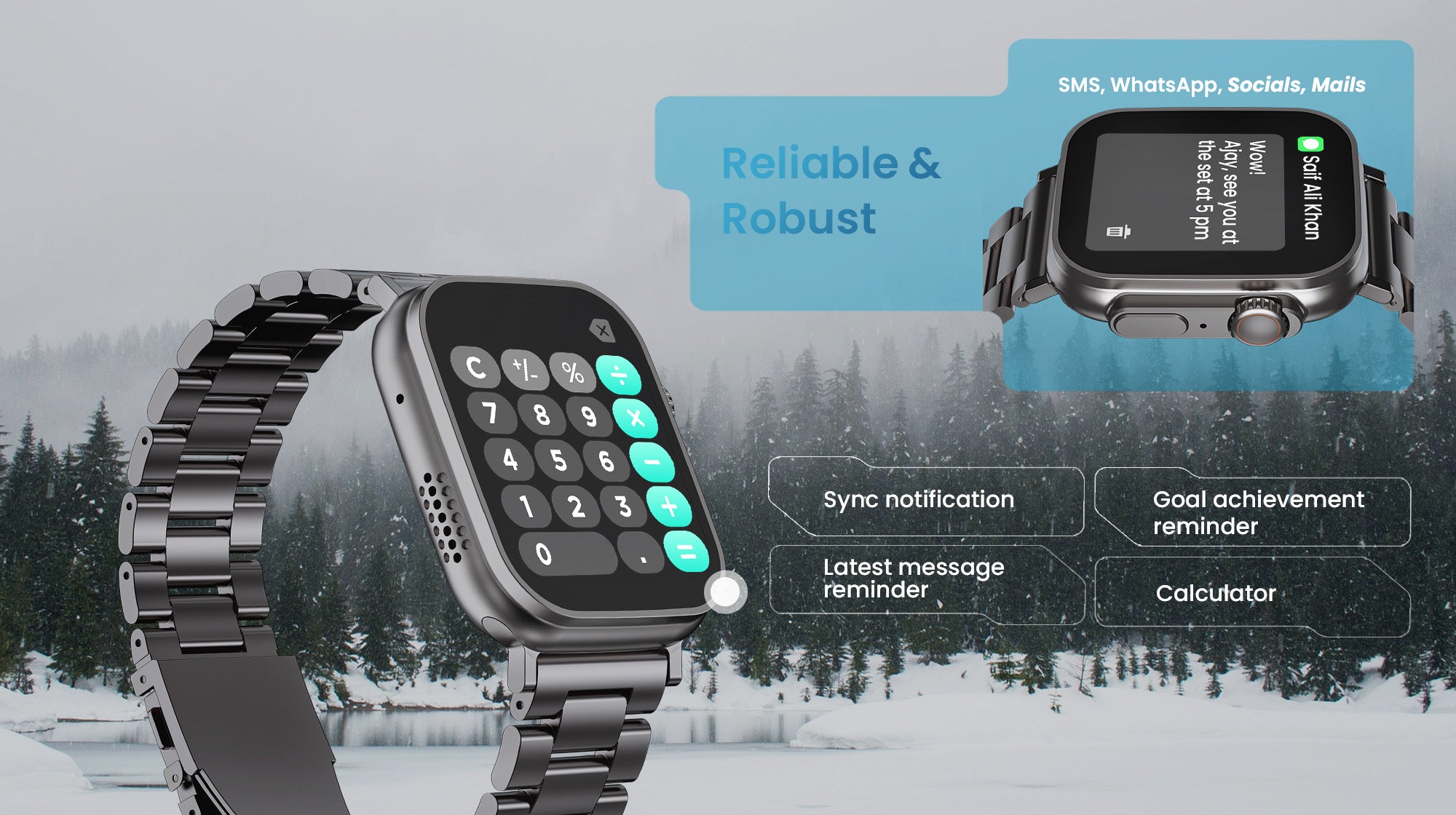 GoBoult Crown | Smartwatch with High Nits Display and Working Crown