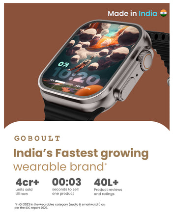 GoBoult Crown | Smartwatch with High Nits Display and Working Crown