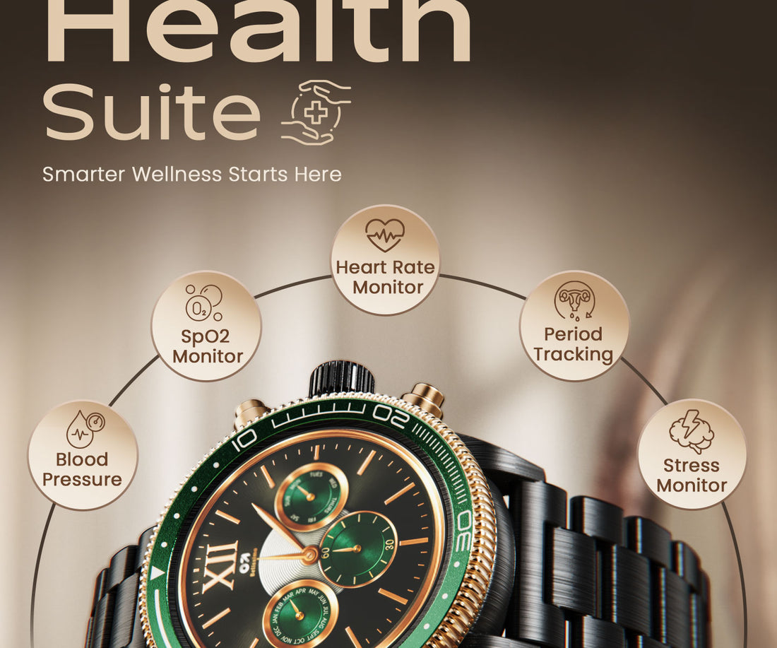 GoBoult SABER Metal Black Smartwatch | Premium AMOLED Watch