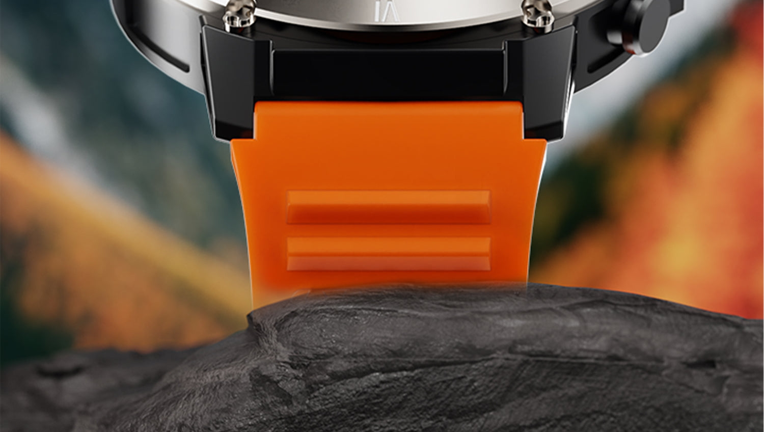 GoBoult Tuff Hawk Saffron Smartwatch | Round Dial, BT Calling