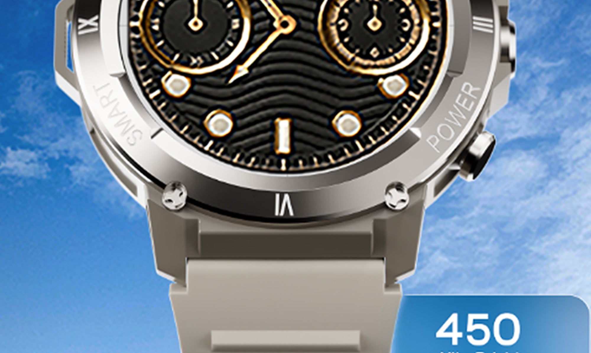 GoBoult Tuff Hawk Green Smartwatch | Round Dial, BT Calling & IP67