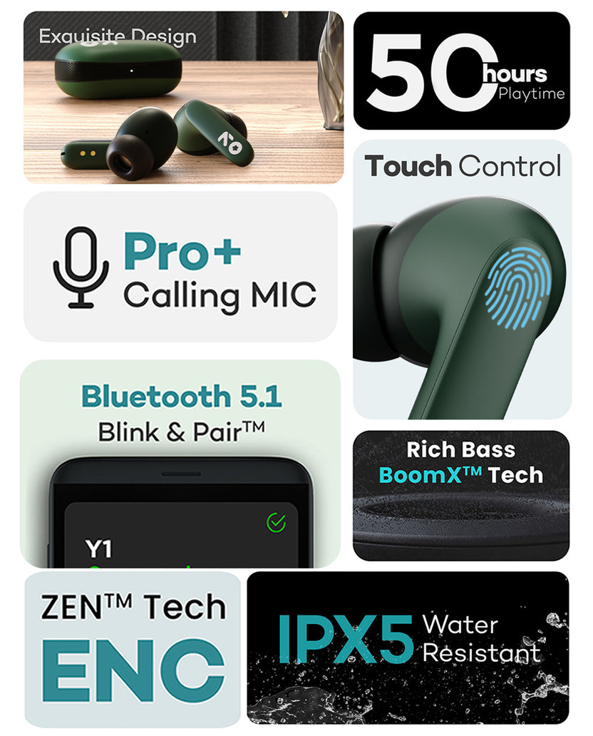 Z20 | Earbuds with Fast Charge,40 Hrs Playtime & IPX5